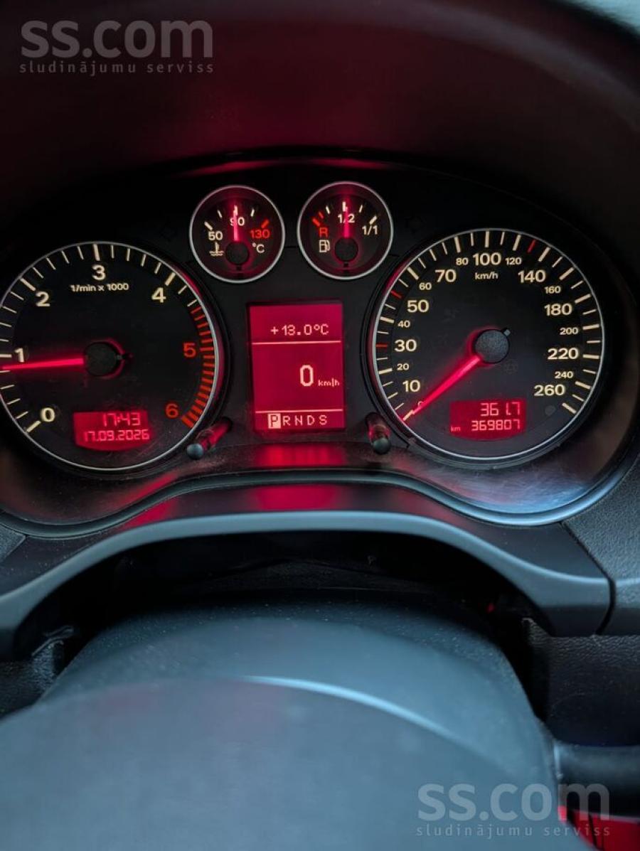 Black Audi A3 2007 in Riga, with an engine capacity of 2.00 L and mileage of 0 thousand km for 3200 €, photo 10 on AUTOMOTO.COM.LV