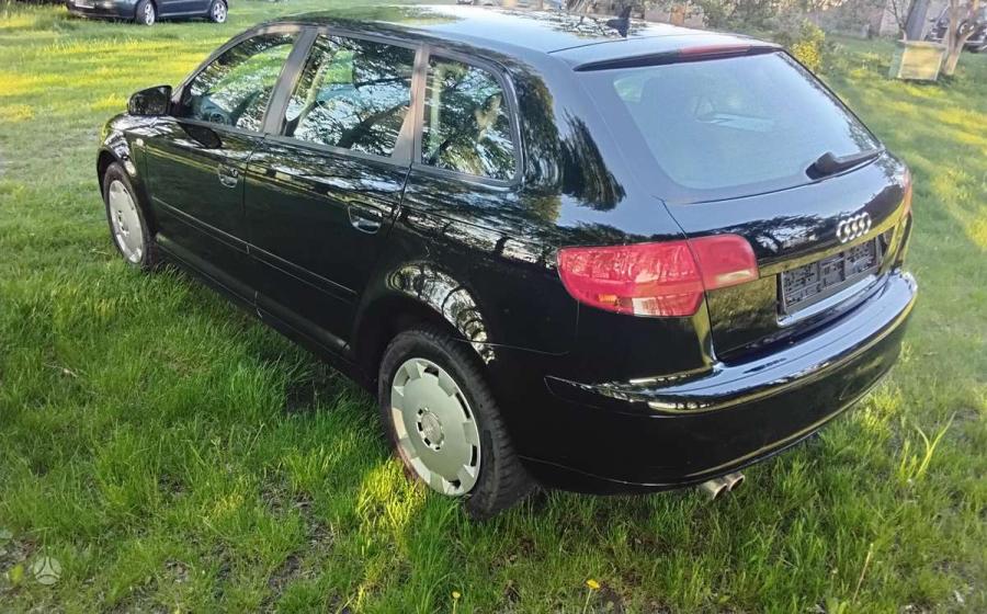 Black Audi A3 2007 in Marijampole, with an engine capacity of 1.90 L and mileage of 259 thousand km for 2500 €, photo 5 on AUTOMOTO.COM.LV