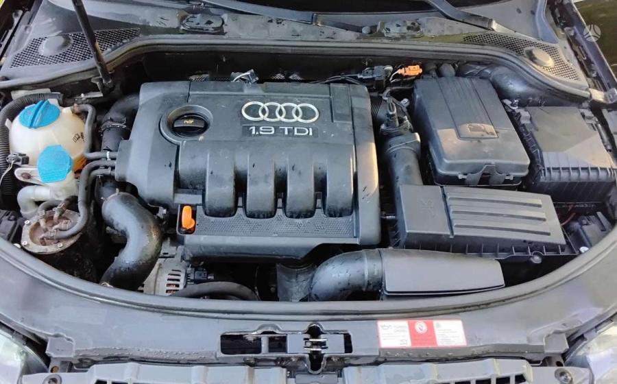 Black Audi A3 2007 in Marijampole, with an engine capacity of 1.90 L and mileage of 259 thousand km for 2500 €, photo 13 on AUTOMOTO.COM.LV