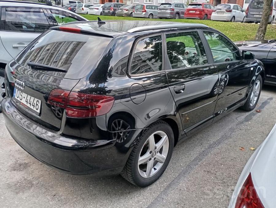 Black Audi A3 2007 in Riga, with an engine capacity of 2.00 L and mileage of 275 thousand km for 3550 €, photo 39 on AUTOMOTO.COM.LV