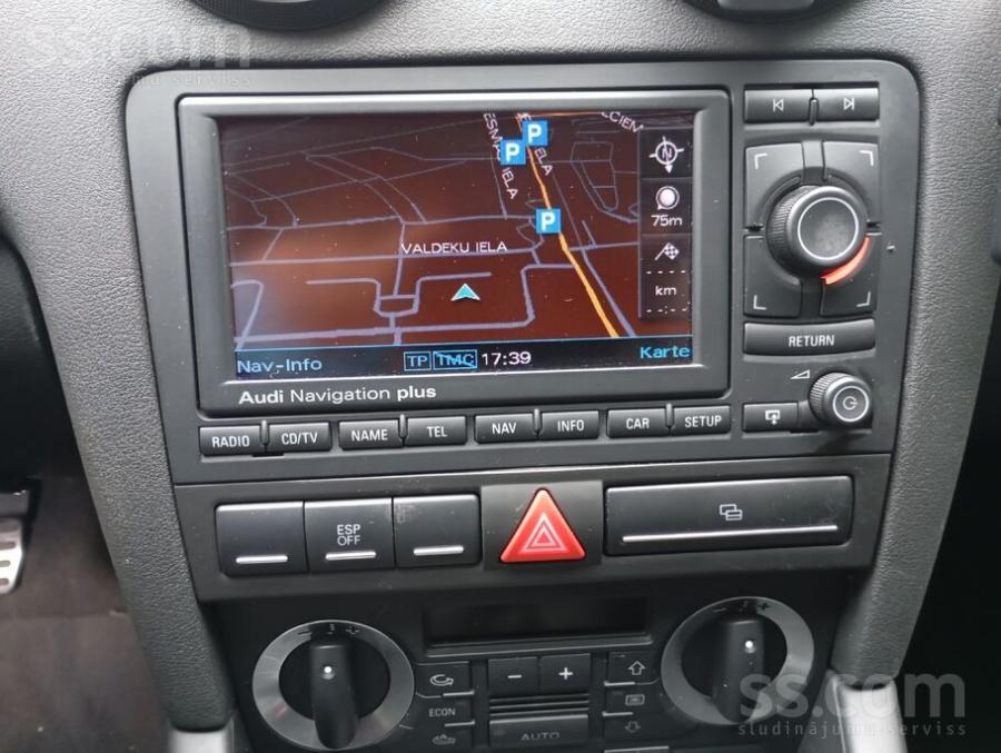 Black Audi A3 2007 in Riga, with an engine capacity of 2.00 L and mileage of 275 thousand km for 3550 €, photo 10 on AUTOMOTO.COM.LV