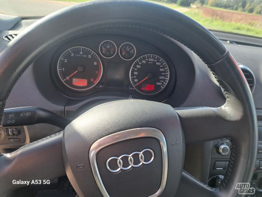 Black Audi A3 2007 in Vilnius, with an engine capacity of 1.40 L and mileage of 259 thousand km for 3500 €, photo 10 on AUTOMOTO.COM.LV