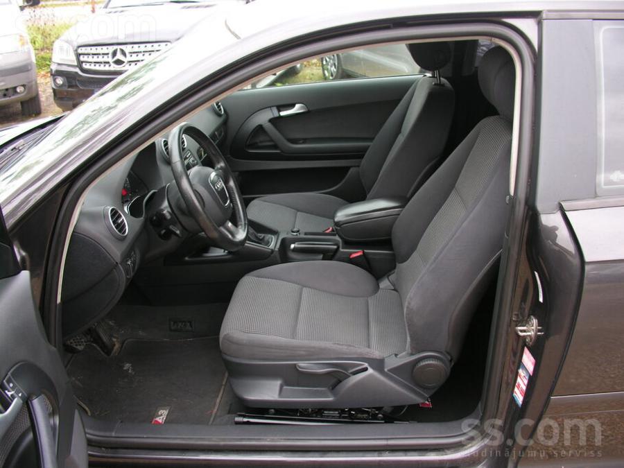 Black Audi A3 2007 in Riga, with an engine capacity of 2.00 L and mileage of 0 thousand km for 2950 €, photo 10 on AUTOMOTO.COM.LV