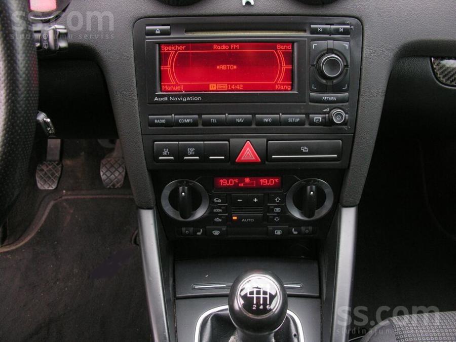 Black Audi A3 2007 in Riga, with an engine capacity of 2.00 L and mileage of 0 thousand km for 2950 €, photo 12 on AUTOMOTO.COM.LV