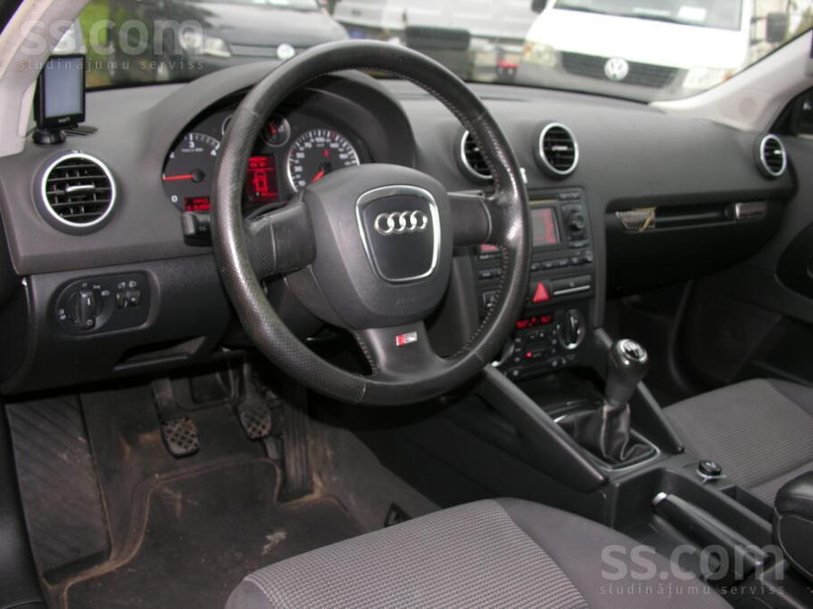 Black Audi A3 2007 in Riga, with an engine capacity of 2.00 L and mileage of 0 thousand km for 2950 €, photo 14 on AUTOMOTO.COM.LV