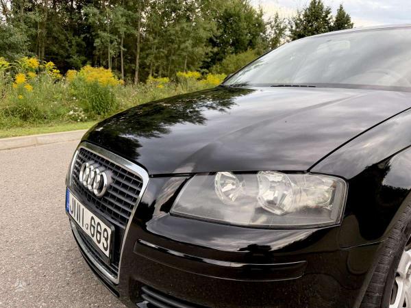 Audi A3 2007 in Vilnius on AUTOMOTO.COM.LV Black Audi A3 2007 in Vilnius, with an engine capacity of 1.90 L and mileage of 294 thousand km for 2200 €, photo 7 on AUTOMOTO.COM.LV