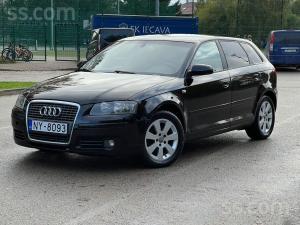 Black Audi A3 2007 in Riga, with an engine capacity of 2.00 L and mileage of 315 thousand km for 2800 €, photo 1 on AUTOMOTO.COM.LV