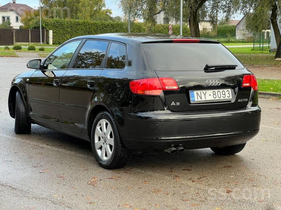 Black Audi A3 2007 in Riga, with an engine capacity of 2.00 L and mileage of 315 thousand km for 2800 €, photo 4 on AUTOMOTO.COM.LV
