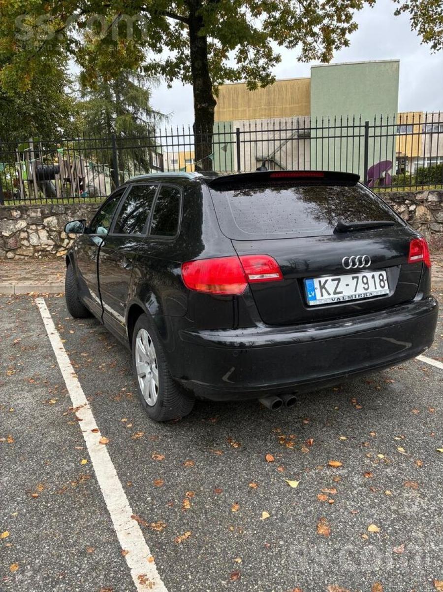 Black Audi A3 2007 in Valmiera, with an engine capacity of 2.00 L and mileage of 289 thousand km for 3950 €, photo 3 on AUTOMOTO.COM.LV