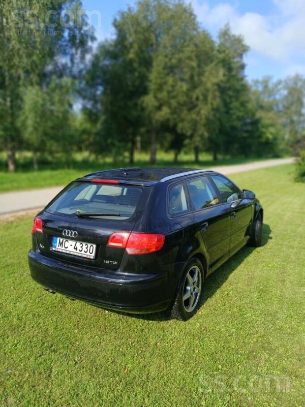 Melns Audi A3 2008 Liepāja, ar dzinēja tilpumu 1.90 L un nobraukumu 316 tūkst. km par 2750 €, foto 2 vietnē AUTOMOTO.COM.LV