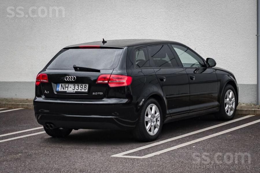 Black Audi A3 2008 in Riga, with an engine capacity of 2.00 L and mileage of 0 thousand km for 6990 €, photo 4 on AUTOMOTO.COM.LV