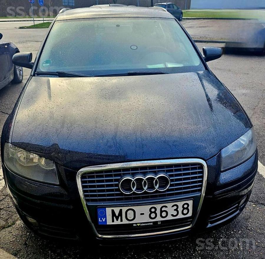 Black Audi A3 2008 in Saldus, with an engine capacity of 1.90 L and mileage of 282 thousand km for 4100 €, photo 1 on AUTOMOTO.COM.LV