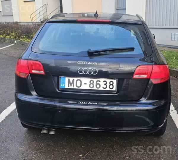 Black Audi A3 2008 in Saldus, with an engine capacity of 1.90 L and mileage of 282 thousand km for 4100 €, photo 2 on AUTOMOTO.COM.LV