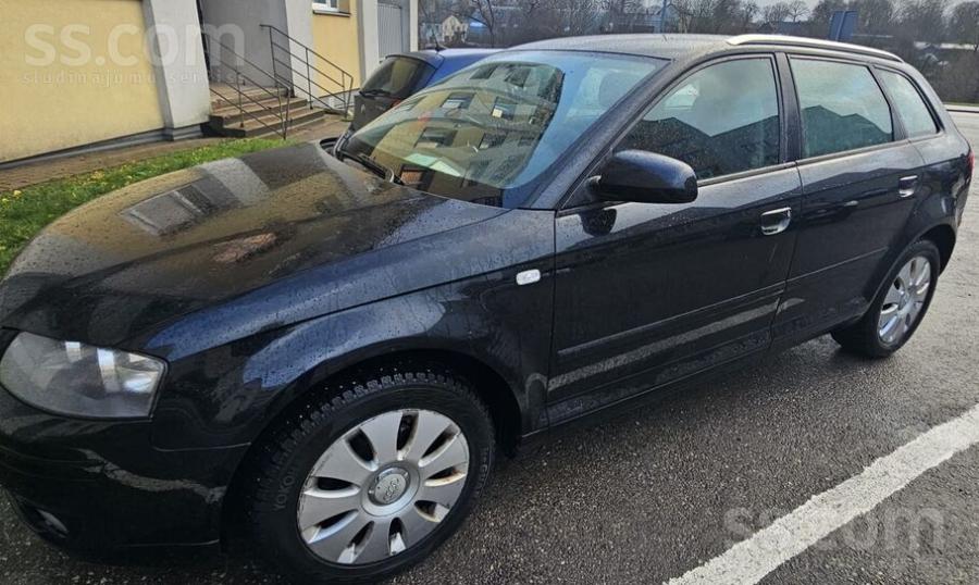 Black Audi A3 2008 in Saldus, with an engine capacity of 1.90 L and mileage of 282 thousand km for 4100 €, photo 4 on AUTOMOTO.COM.LV