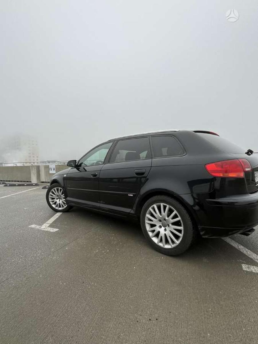Black Audi A3 2008 in Vilnius, with an engine capacity of 1.90 L and mileage of 302 thousand km for 3050 €, photo 7 on AUTOMOTO.COM.LV