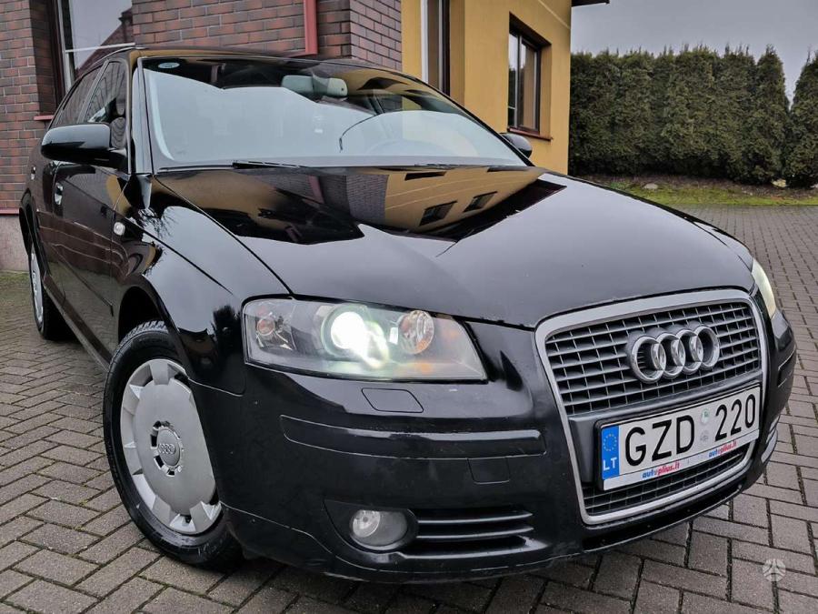 Black Audi A3 2008 in Trakai, with an engine capacity of 2.00 L and mileage of 329 thousand km for 2590 €, photo 1 on AUTOMOTO.COM.LV