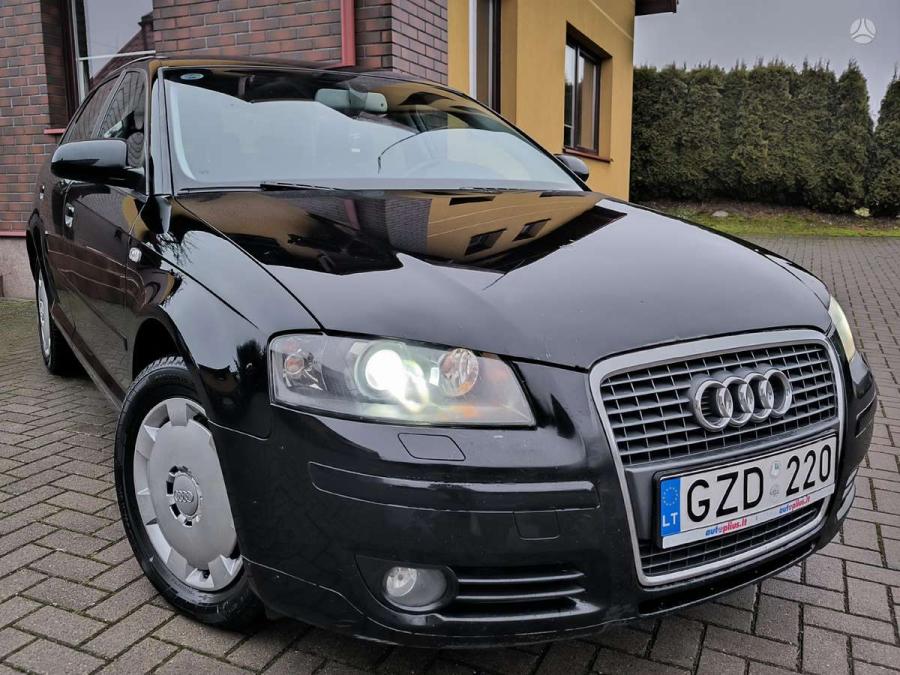 Black Audi A3 2008 in Trakai, with an engine capacity of 2.00 L and mileage of 329 thousand km for 2590 €, photo 2 on AUTOMOTO.COM.LV