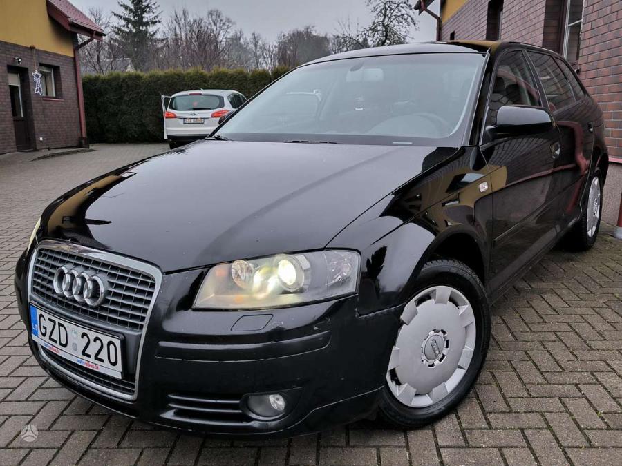Black Audi A3 2008 in Trakai, with an engine capacity of 2.00 L and mileage of 329 thousand km for 2590 €, photo 4 on AUTOMOTO.COM.LV