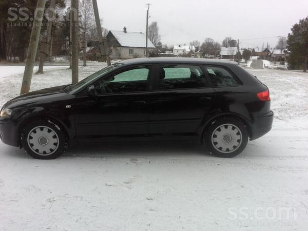 Black Audi A3 2008 in Rezekne, with an engine capacity of 1.90 L and mileage of 310 thousand km for 3450 €, photo 5 on AUTOMOTO.COM.LV