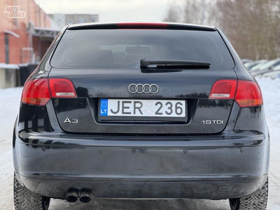 Black Audi A3 2008 in Kaisiadorys, with an engine capacity of 1.90 L and mileage of 320 thousand km for 3100 €, photo 9 on AUTOMOTO.COM.LV