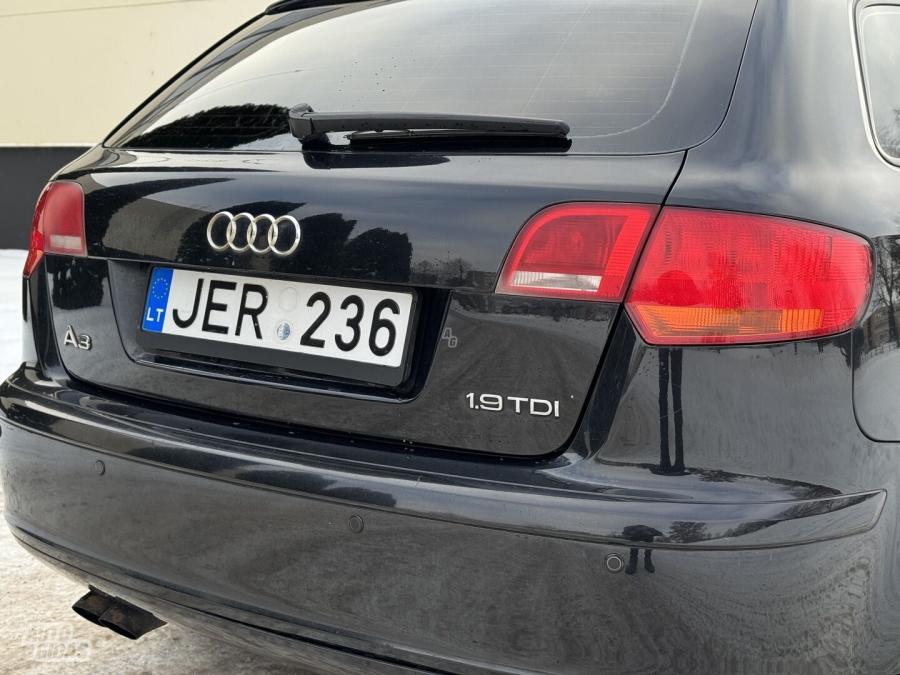 Black Audi A3 2008 in Kaisiadorys, with an engine capacity of 1.90 L and mileage of 320 thousand km for 3100 €, photo 11 on AUTOMOTO.COM.LV