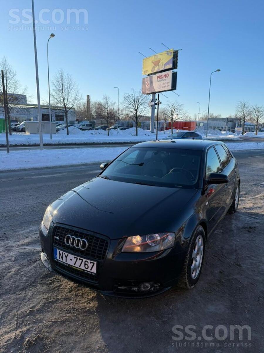 Black Audi A3 2008 in Riga, with an engine capacity of 1.80 L and mileage of 278 thousand km for 5300 €, photo 1 on AUTOMOTO.COM.LV