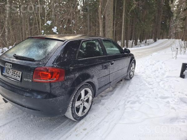 Black Audi A3 2008 in Tukums, with an engine capacity of 1.90 L and mileage of 384 thousand km for 3000 €, photo 4 on AUTOMOTO.COM.LV