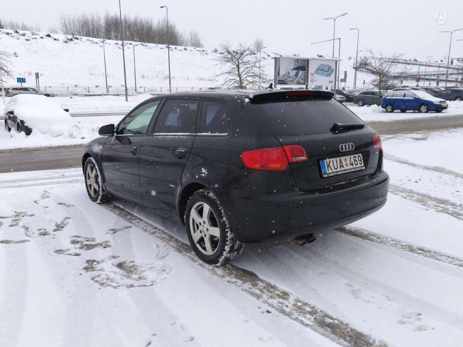 Black Audi A3 2008 in Vilnius, with an engine capacity of 1.90 L and mileage of 324 thousand km for 3000 €, photo 6 on AUTOMOTO.COM.LV