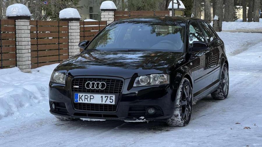 Black Audi A3 2008 in Prienai, with an engine capacity of 1.97 L and mileage of 255 thousand km for 2499 €, photo 1 on AUTOMOTO.COM.LV
