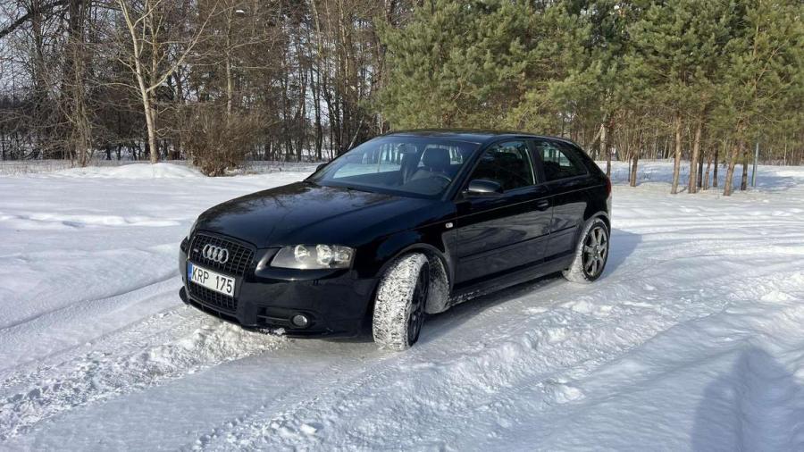 Black Audi A3 2008 in Prienai, with an engine capacity of 1.97 L and mileage of 255 thousand km for 2499 €, photo 2 on AUTOMOTO.COM.LV