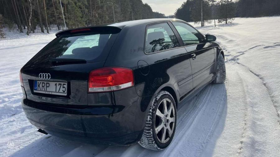 Black Audi A3 2008 in Prienai, with an engine capacity of 1.97 L and mileage of 255 thousand km for 2499 €, photo 5 on AUTOMOTO.COM.LV