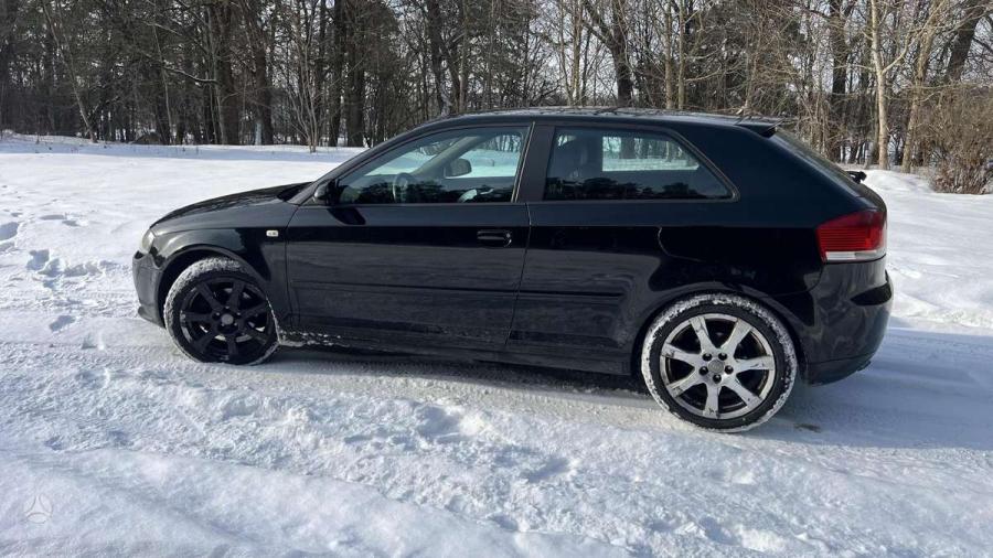 Black Audi A3 2008 in Prienai, with an engine capacity of 1.97 L and mileage of 255 thousand km for 2499 €, photo 6 on AUTOMOTO.COM.LV