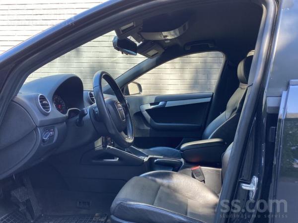 Black Audi A3 2008 in Riga, with an engine capacity of 2.00 L and mileage of 0 thousand km for 4199 €, photo 10 on AUTOMOTO.COM.LV