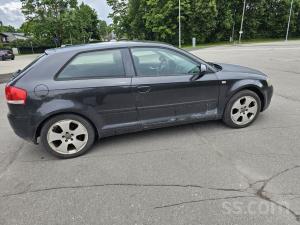 Black Audi A3 2008 in Riga, with an engine capacity of 2.00 L and mileage of 212 thousand km for 1900 €, photo 6 on AUTOMOTO.COM.LV
