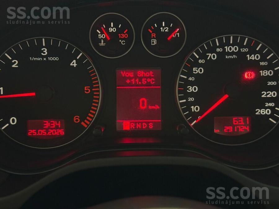 Black Audi A3 2008 in Riga, with an engine capacity of 2.00 L and mileage of 292 thousand km for 6500 €, photo 19 on AUTOMOTO.COM.LV