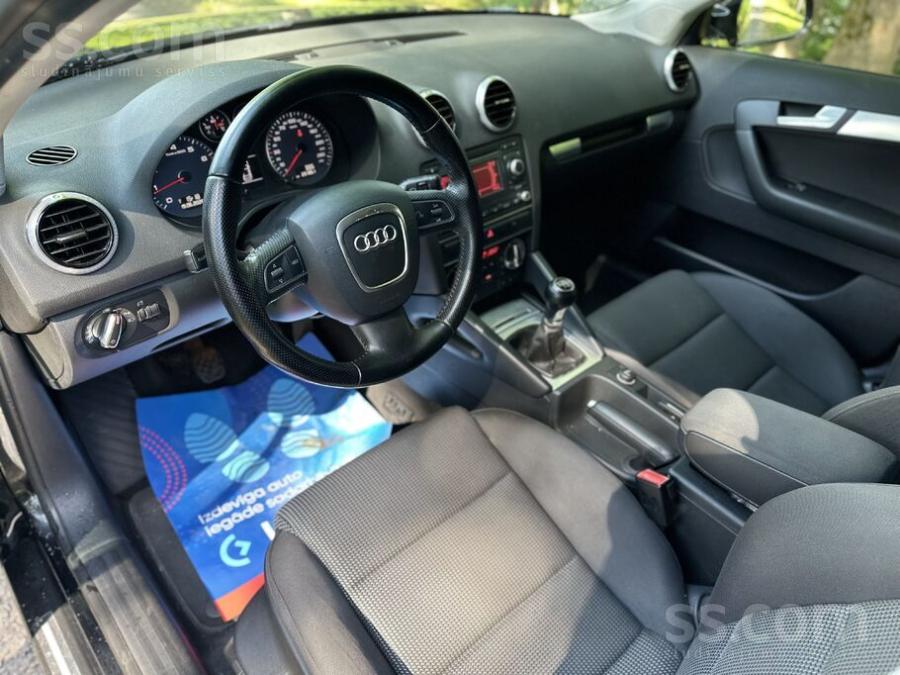 Black Audi A3 2008 in Talsi, with an engine capacity of 1.80 L and mileage of 231 thousand km for 5770 €, photo 9 on AUTOMOTO.COM.LV