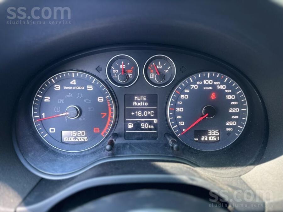 Black Audi A3 2008 in Talsi, with an engine capacity of 1.80 L and mileage of 231 thousand km for 5770 €, photo 22 on AUTOMOTO.COM.LV