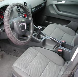 Black Audi A3 2008 in Valmiera, with an engine capacity of 1.90 L and mileage of 345 thousand km for 3000 €, photo 7 on AUTOMOTO.COM.LV