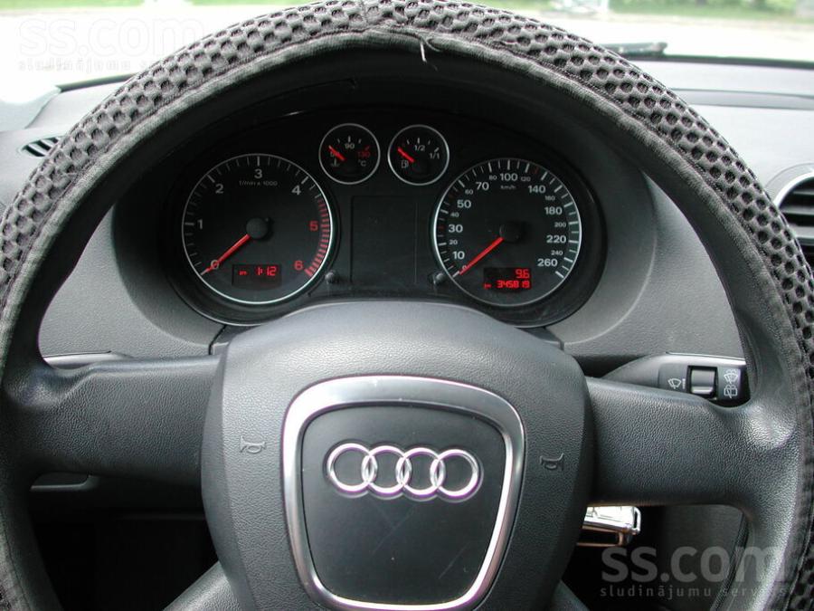 Black Audi A3 2008 in Valmiera, with an engine capacity of 1.90 L and mileage of 345 thousand km for 3000 €, photo 9 on AUTOMOTO.COM.LV