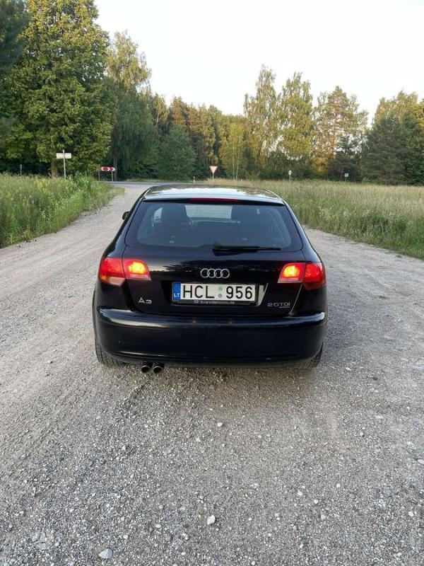 Black Audi A3 2008 in Taurage, with an engine capacity of 1.97 L and mileage of 308 thousand km for 2499 €, photo 8 on AUTOMOTO.COM.LV
