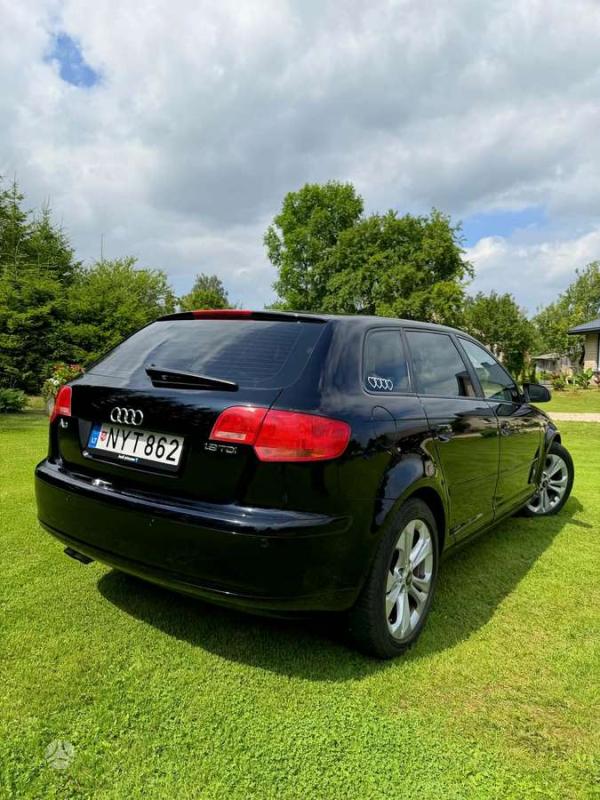 Black Audi A3 2008 in Ukmerge, with an engine capacity of 1.90 L and mileage of 276 thousand km for 4550 €, photo 5 on AUTOMOTO.COM.LV