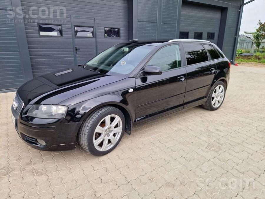 Black Audi A3 2008 in Talsi, with an engine capacity of 1.90 L and mileage of 286 thousand km for 3550 €, photo 1 on AUTOMOTO.COM.LV