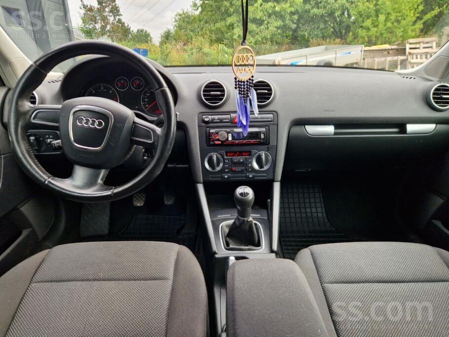 Black Audi A3 2008 in Talsi, with an engine capacity of 1.90 L and mileage of 286 thousand km for 3550 €, photo 6 on AUTOMOTO.COM.LV