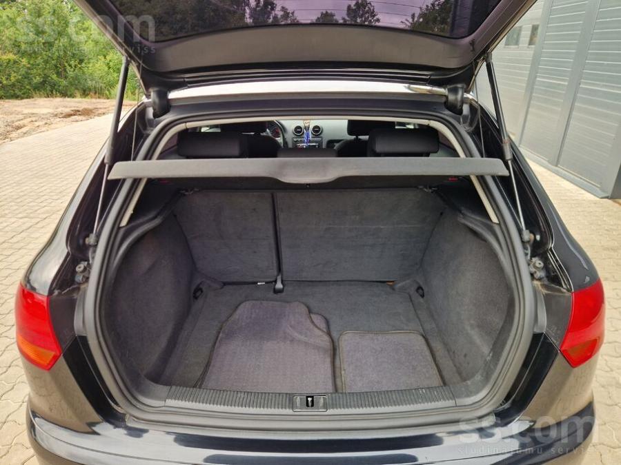 Black Audi A3 2008 in Talsi, with an engine capacity of 1.90 L and mileage of 286 thousand km for 3550 €, photo 7 on AUTOMOTO.COM.LV