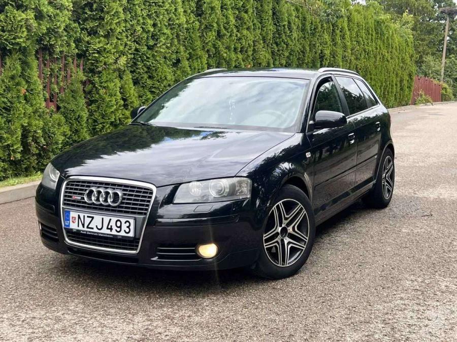 Black Audi A3 2008 in Sirvintos, with an engine capacity of 1.97 L and mileage of 353 thousand km for 3750 €, photo 1 on AUTOMOTO.COM.LV
