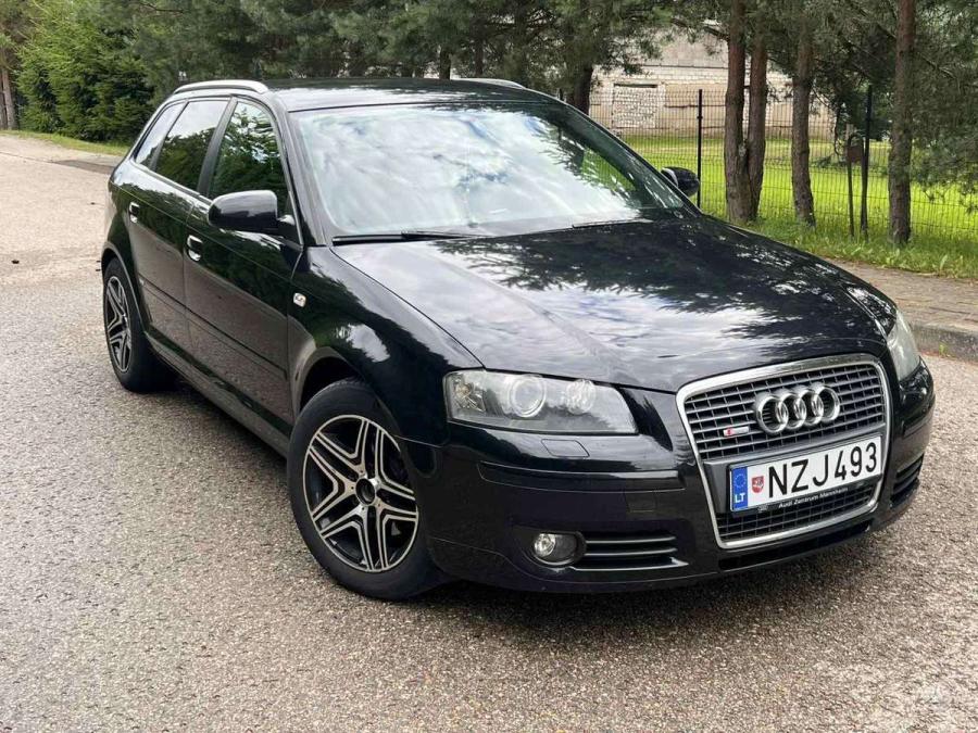 Black Audi A3 2008 in Sirvintos, with an engine capacity of 1.97 L and mileage of 353 thousand km for 3750 €, photo 3 on AUTOMOTO.COM.LV