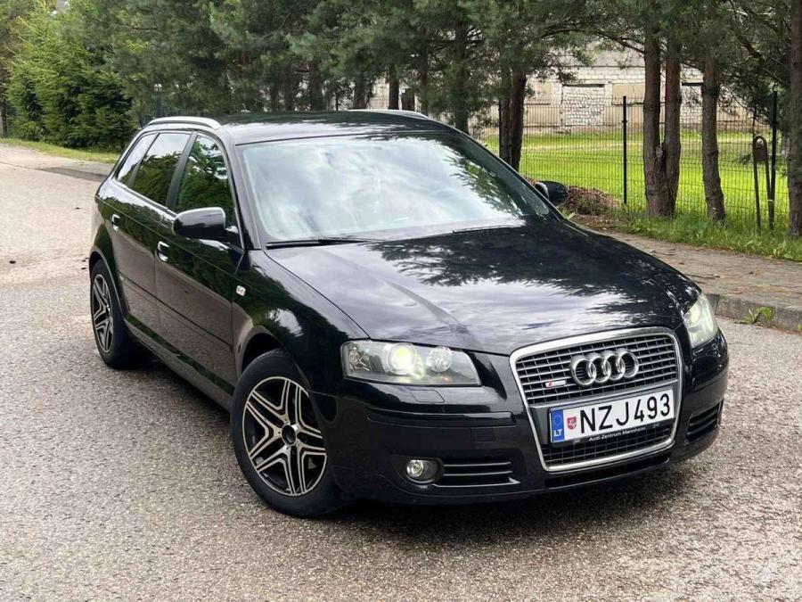 Black Audi A3 2008 in Sirvintos, with an engine capacity of 1.97 L and mileage of 353 thousand km for 3750 €, photo 6 on AUTOMOTO.COM.LV