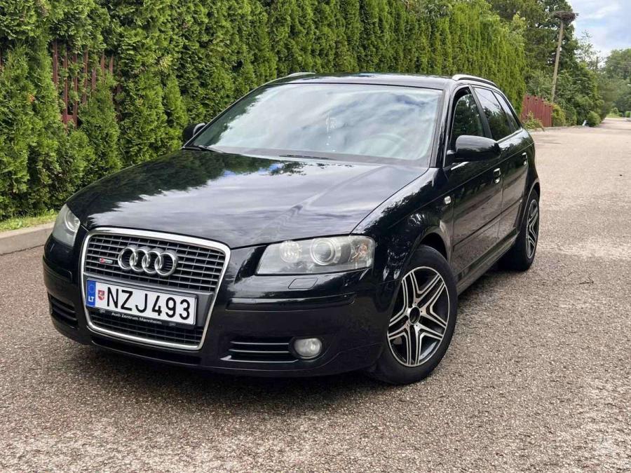 Black Audi A3 2008 in Sirvintos, with an engine capacity of 1.97 L and mileage of 353 thousand km for 3750 €, photo 7 on AUTOMOTO.COM.LV