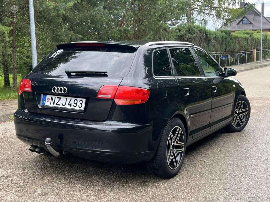 Black Audi A3 2008 in Sirvintos, with an engine capacity of 1.97 L and mileage of 353 thousand km for 3750 €, photo 8 on AUTOMOTO.COM.LV