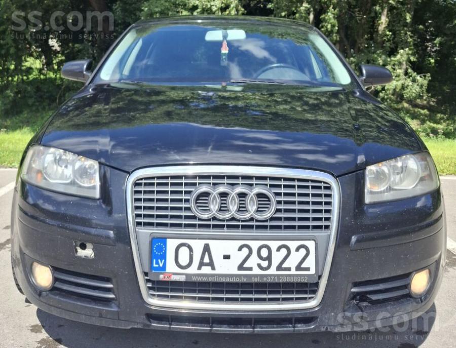 Black Audi A3 2008 in Bauska, with an engine capacity of 2.00 L and mileage of 359 thousand km for 2499 €, photo 1 on AUTOMOTO.COM.LV